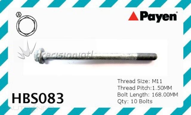 PAYEN HBS083 HEAD BOLTS CITROEN/PEUGEOT XU5/XU7/XU9 up to engine 03764
