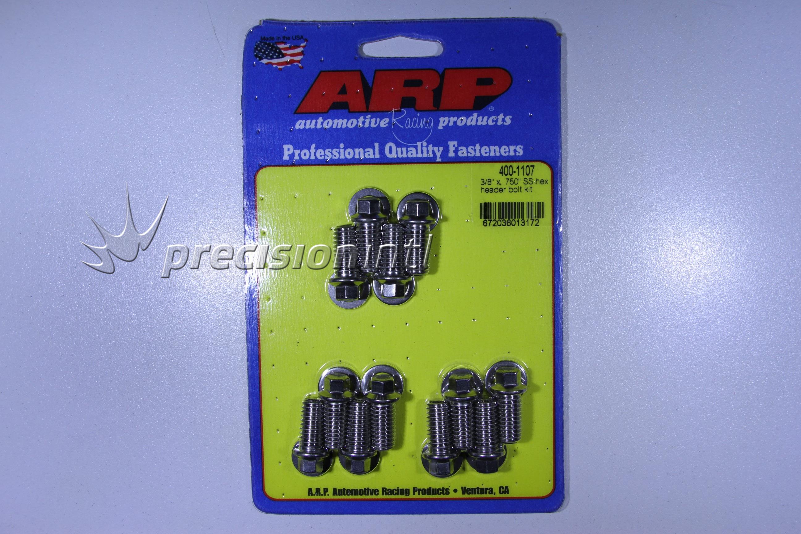 ARP 400-1107 SS HEX HEADER BOLTS 3/8-.750 UNIVERSAL FIT 12-PK