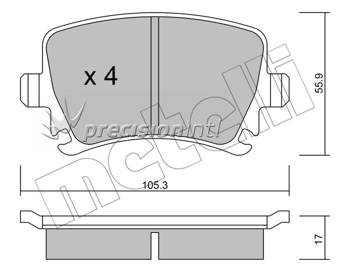 METELLI 22-0553-0 BRAKE PAD AUDI / SEAT / SKODA / VW