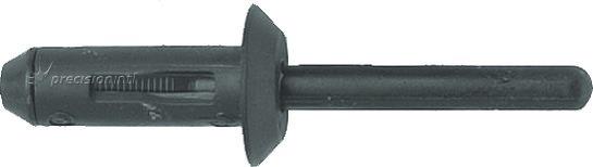 DISCO 9054PK BLACK NYLON BLIND RIVETS 25PK 17/64(6.74MM) HOLE SIZE G/R