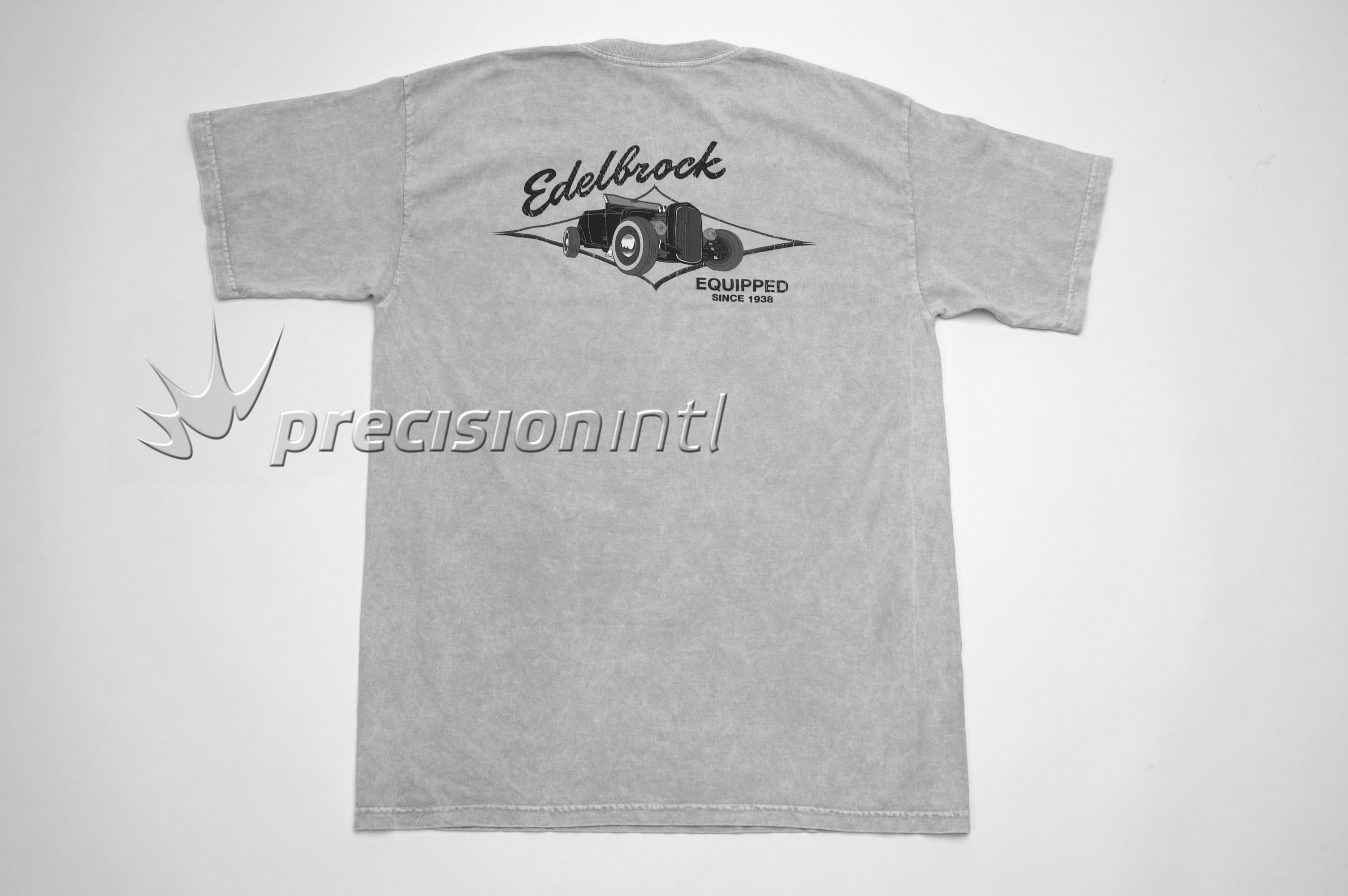 EDELBROCK 98064 V-NECK, ED BACK SCRIPT T-SHIRT BLACK, WOMENS SMALL EAC