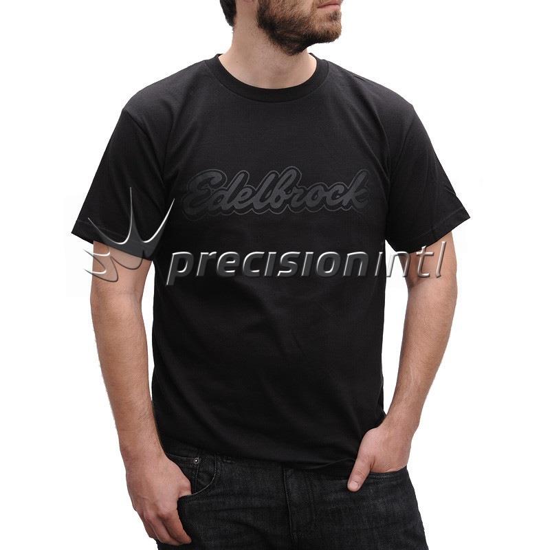 EDELBROCK 98102 T-SHIRT SCRIPT BLACK, MEDIUM EACH