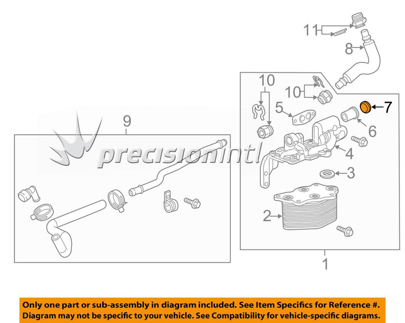GM 11562125 LSA OIL COOLER ASSEMBLY PLUG LSA