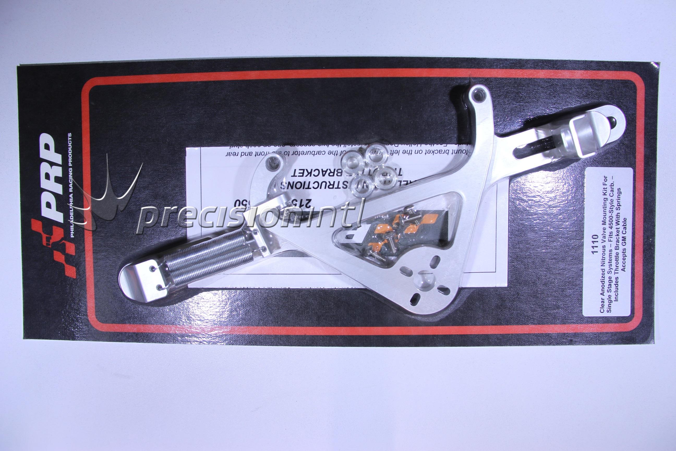 PRP PRP-1110 NITROUS VALVE MOUNT KIT CLEAR 4500 CARBS INC TBRKT W/ SPR